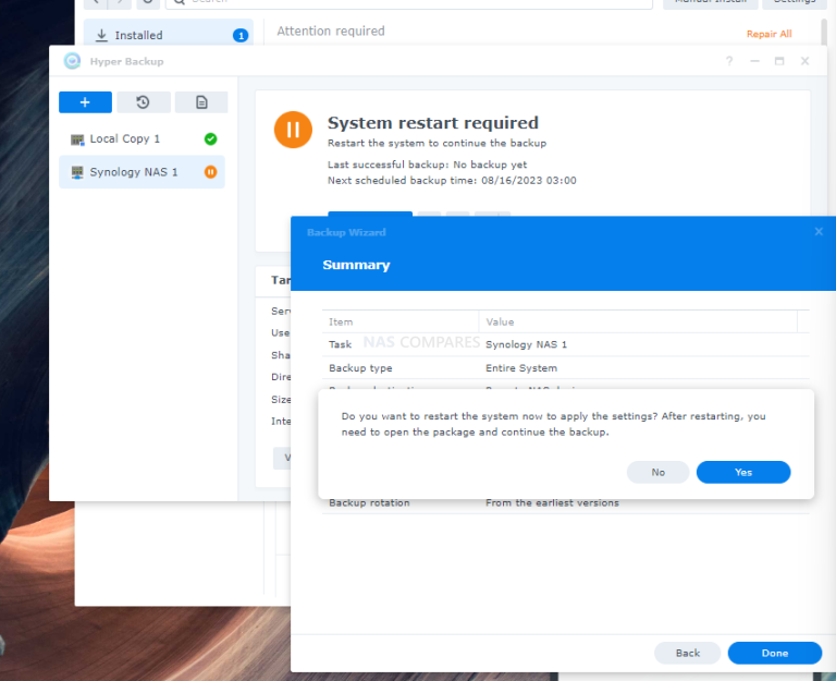 How To Fully Backup Synology Dsm System Image With Hyper Backup To Another Synology Nas Nas