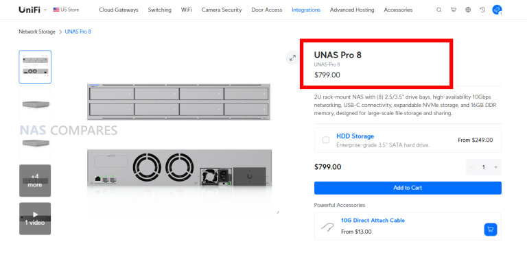 UniFi UNAS Pro 8 Review – NAS Compares